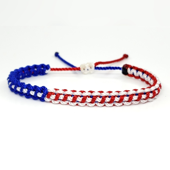 Hand Crafted | Jewelry | Anklet Usa Flag Anklet Braided American Flag ...